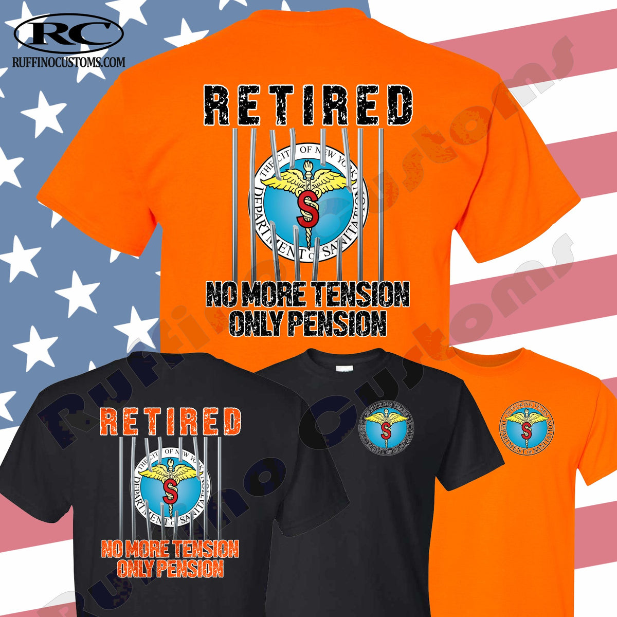 DSNY Distressed Retired 20 Fucking Years Old Logo T Shirt – Ruffino Customs Apparel