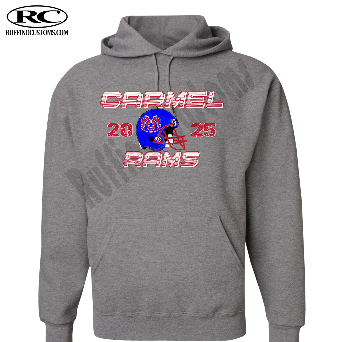 Carmel Rams Football Hoodie 2025 – Ruffino Customs Apparel
